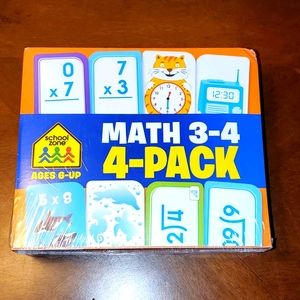 School Zone | Other | Math Flashcards Grade 345 4 Pack | Poshmark